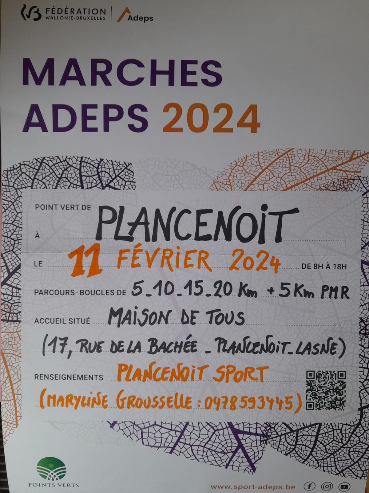 Marche ADEPS - Plancenoit Sport